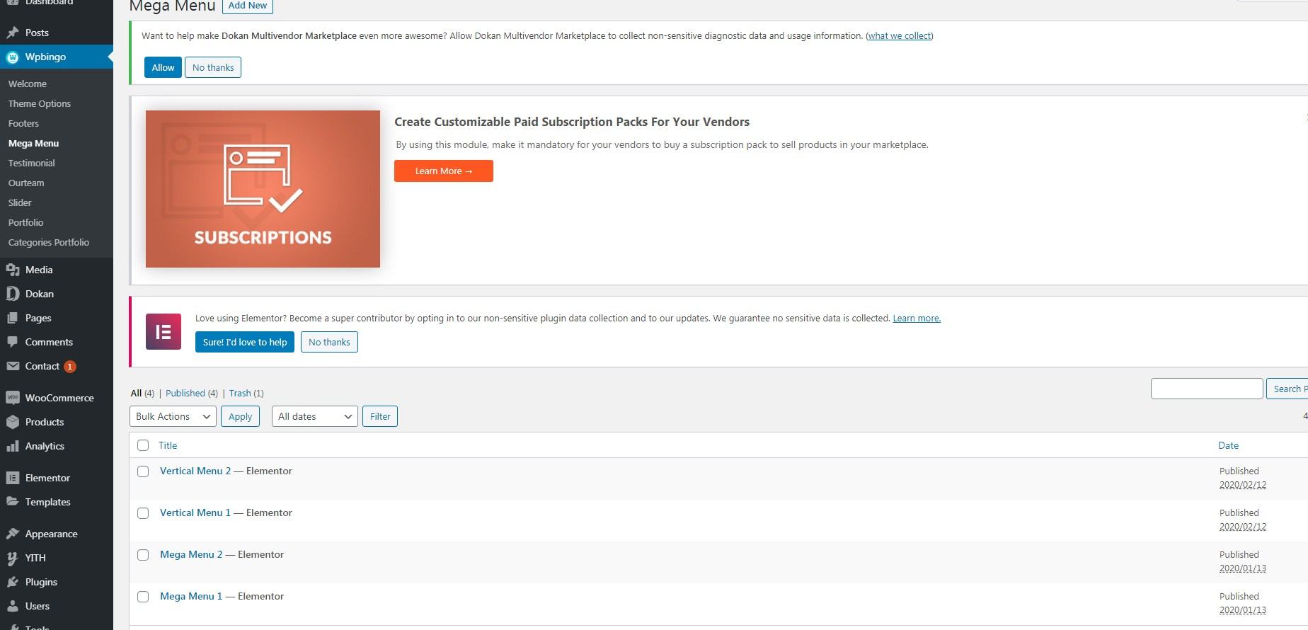 Wpbingo Dimita Guide
